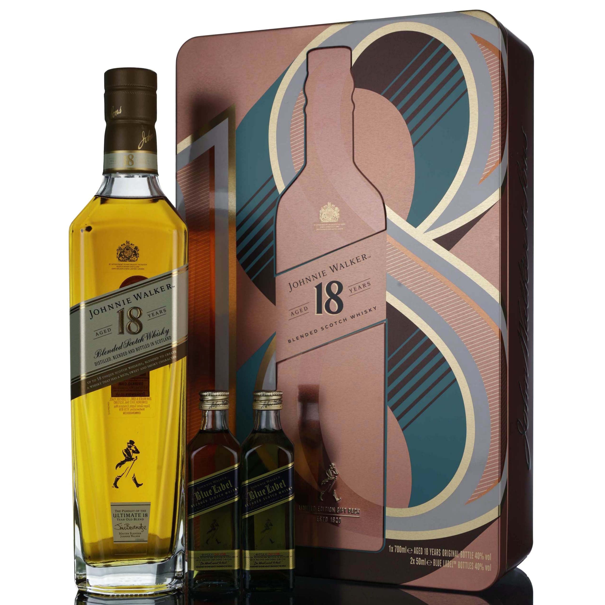 Johnnie Walker 18 Year Old Special Edition Gift Pack with 2 Blue Label ...