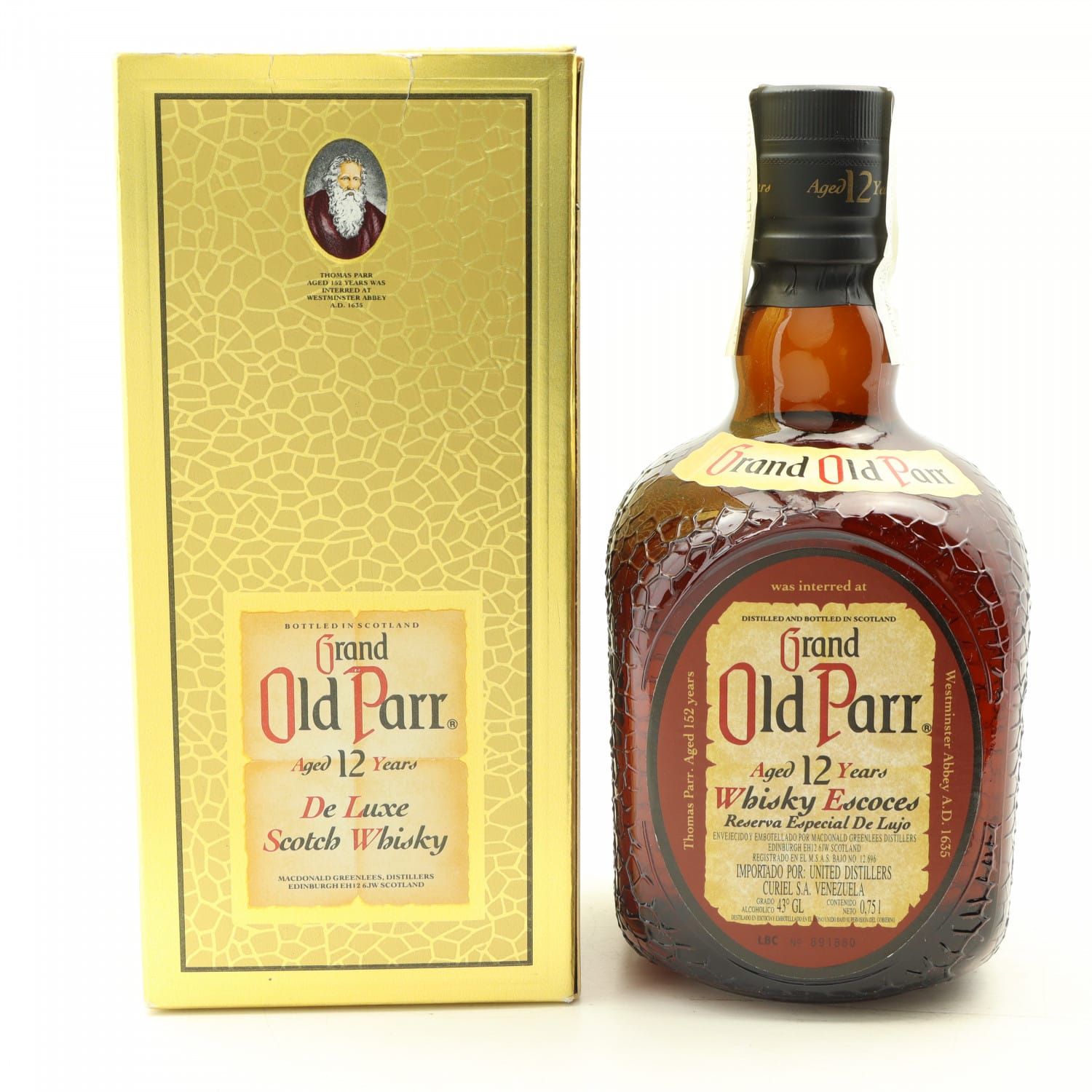 Grand Old Parr 12 Year Old Gold Box 1980s 75cl – Whisky Situation