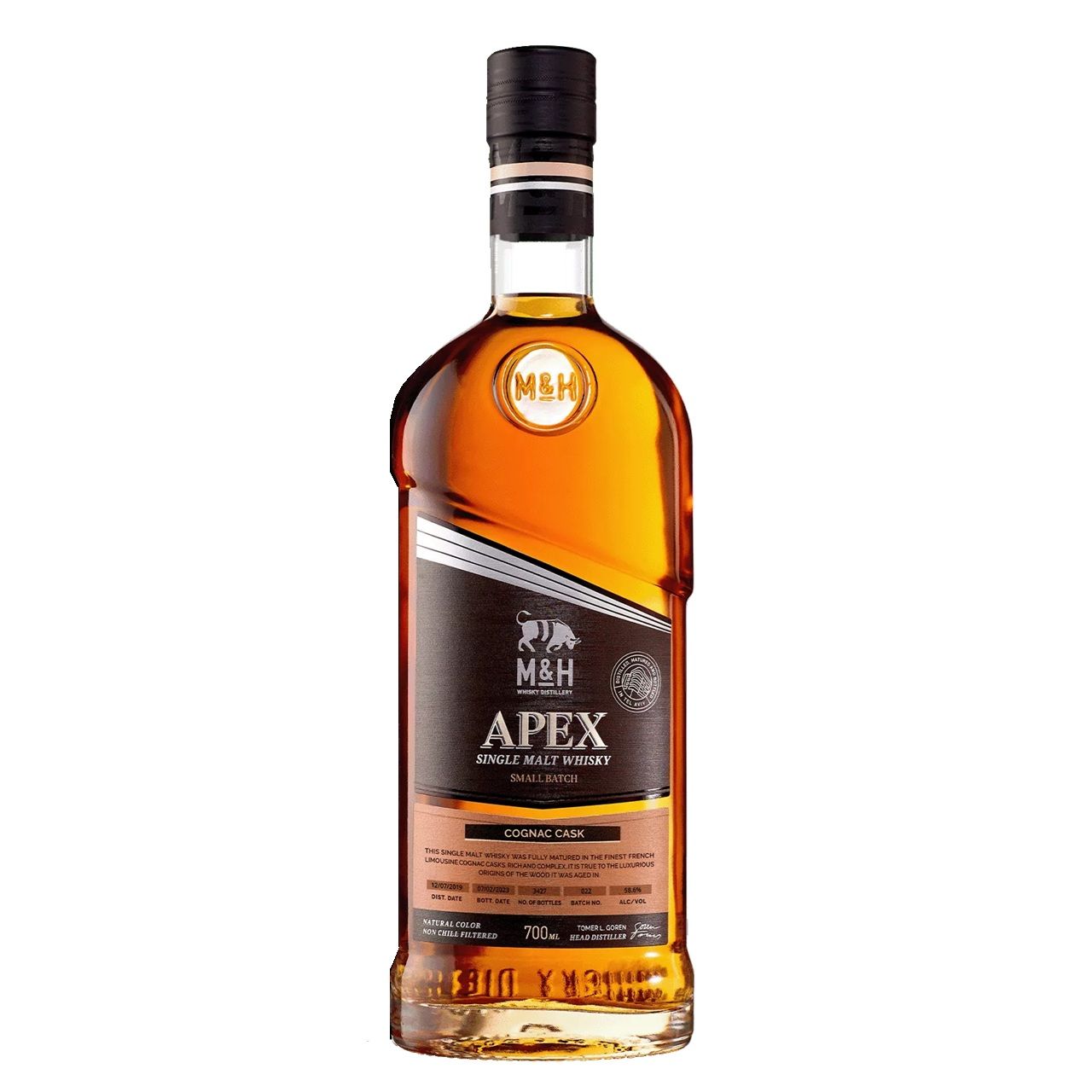 Milk & Honey Apex Cognac Cask Israeli Single Malt Whisky (2023) 70cl ...