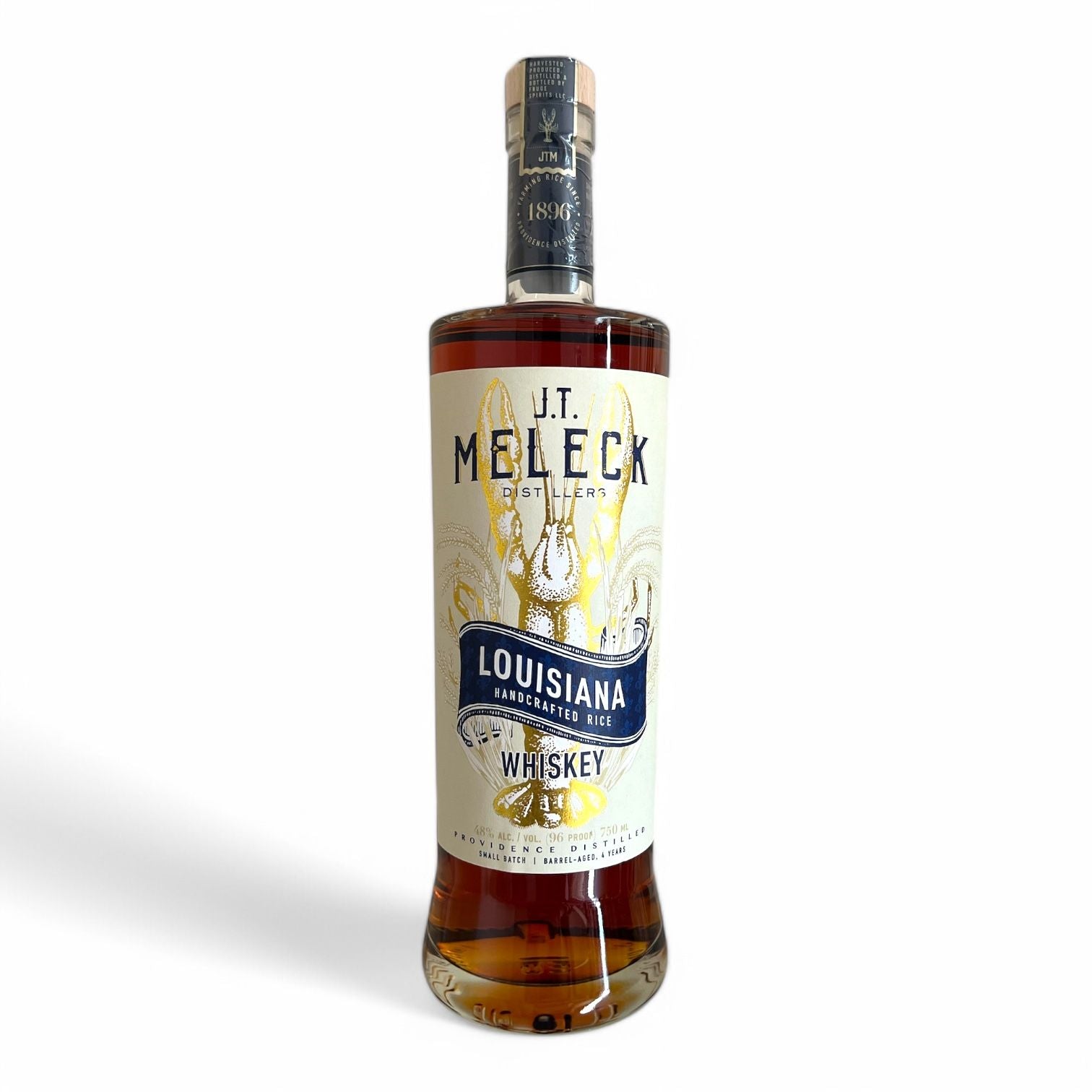 J.T. Meleck Distillers 96 Proof Small Batch #124 Louisiana Handcrafted ...