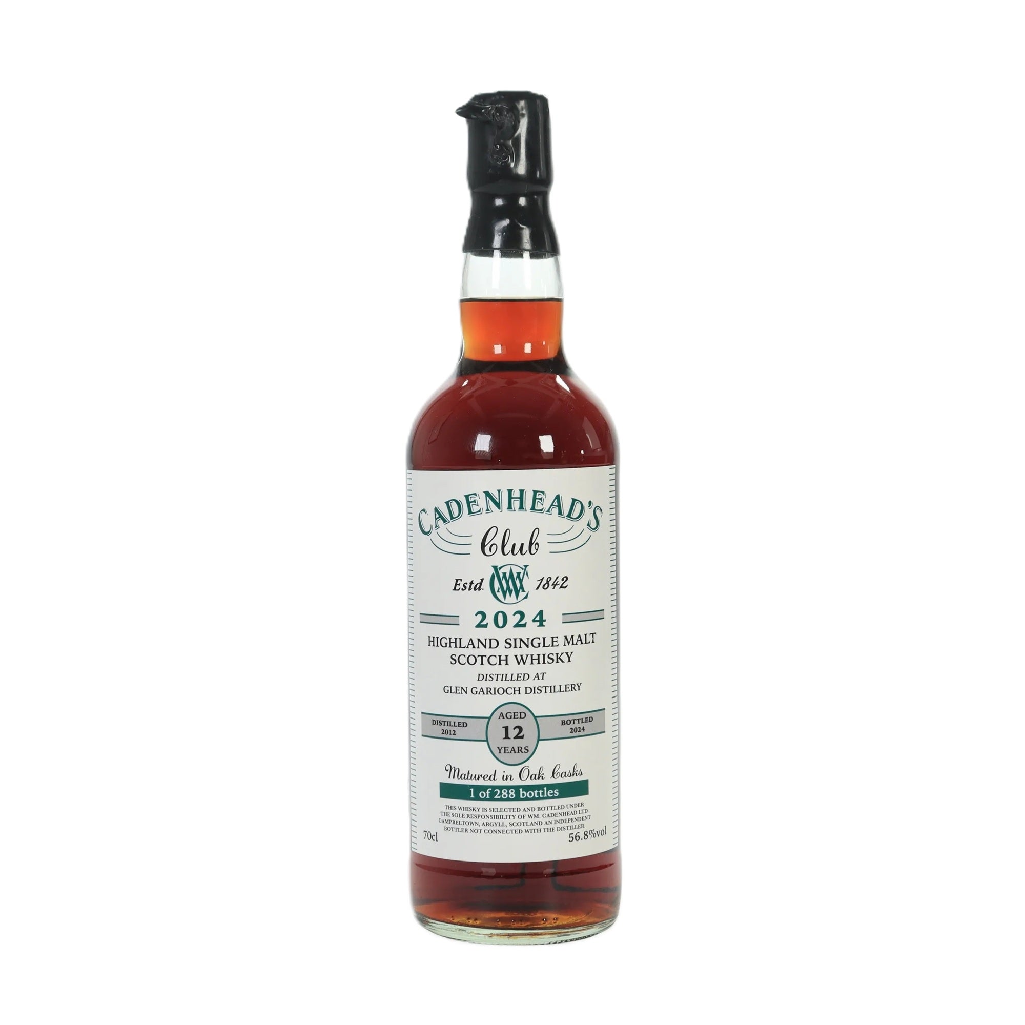 Glen Garioch 12 Year Old 2012 Cadenhead Club Exclusive Single PX Finis ...