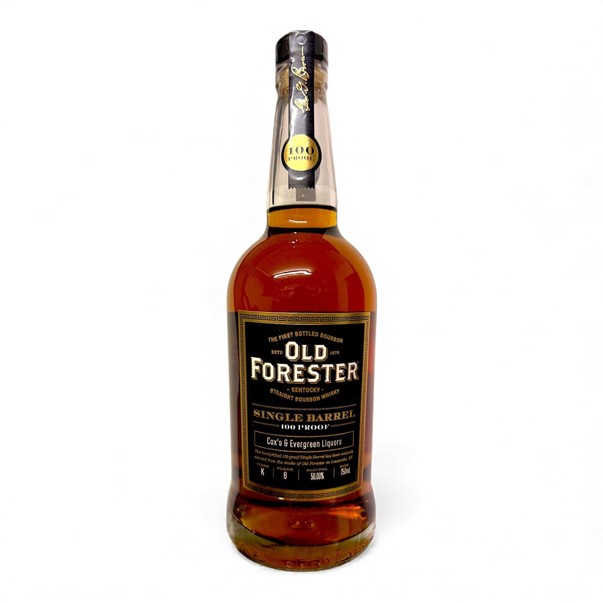 Old Forester Single Barrel 100 Proof Cox & Evergreen Liquors Exclusive ...