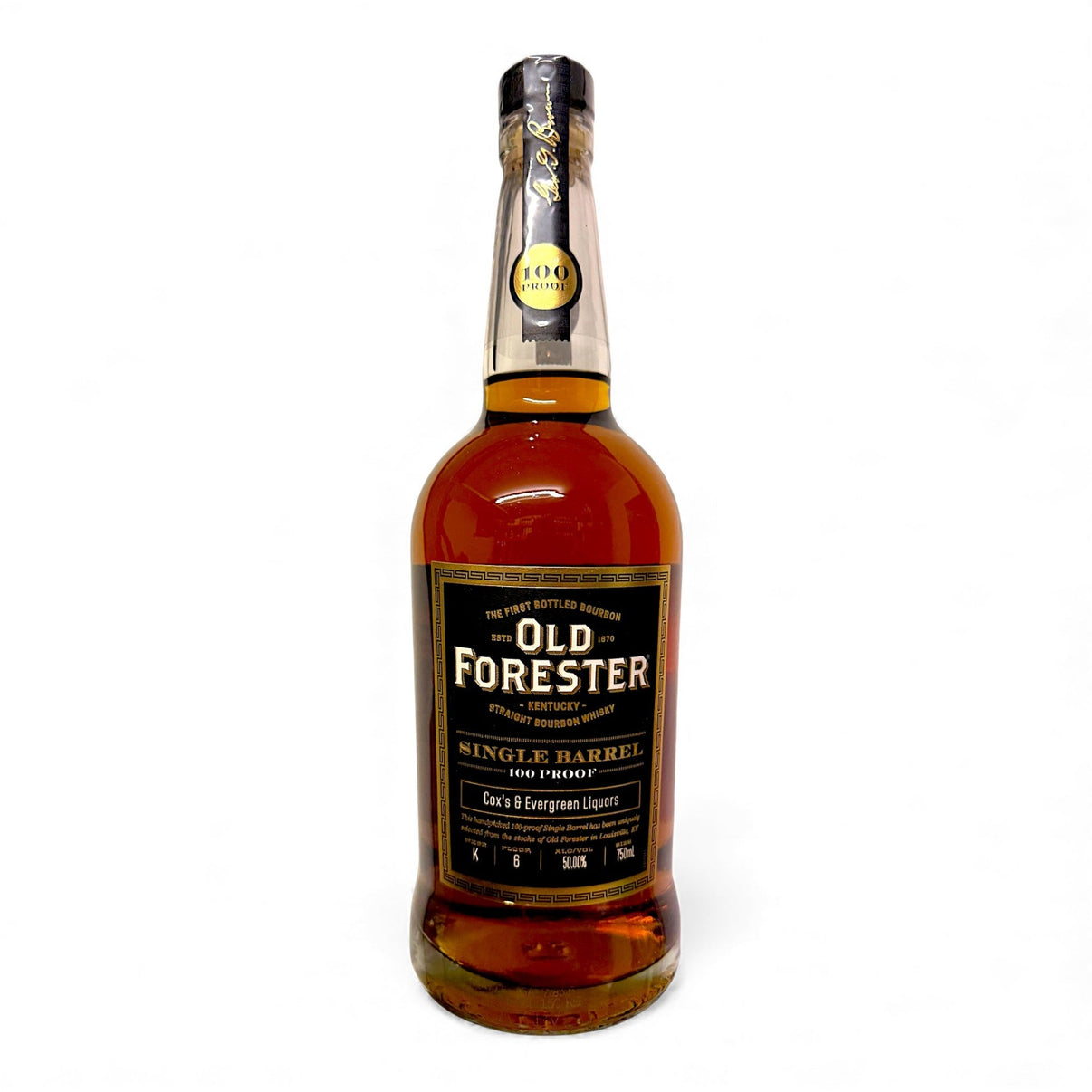 Old Forester Single Barrel 100 Proof Cox & Evergreen Liquors Exclusive ...