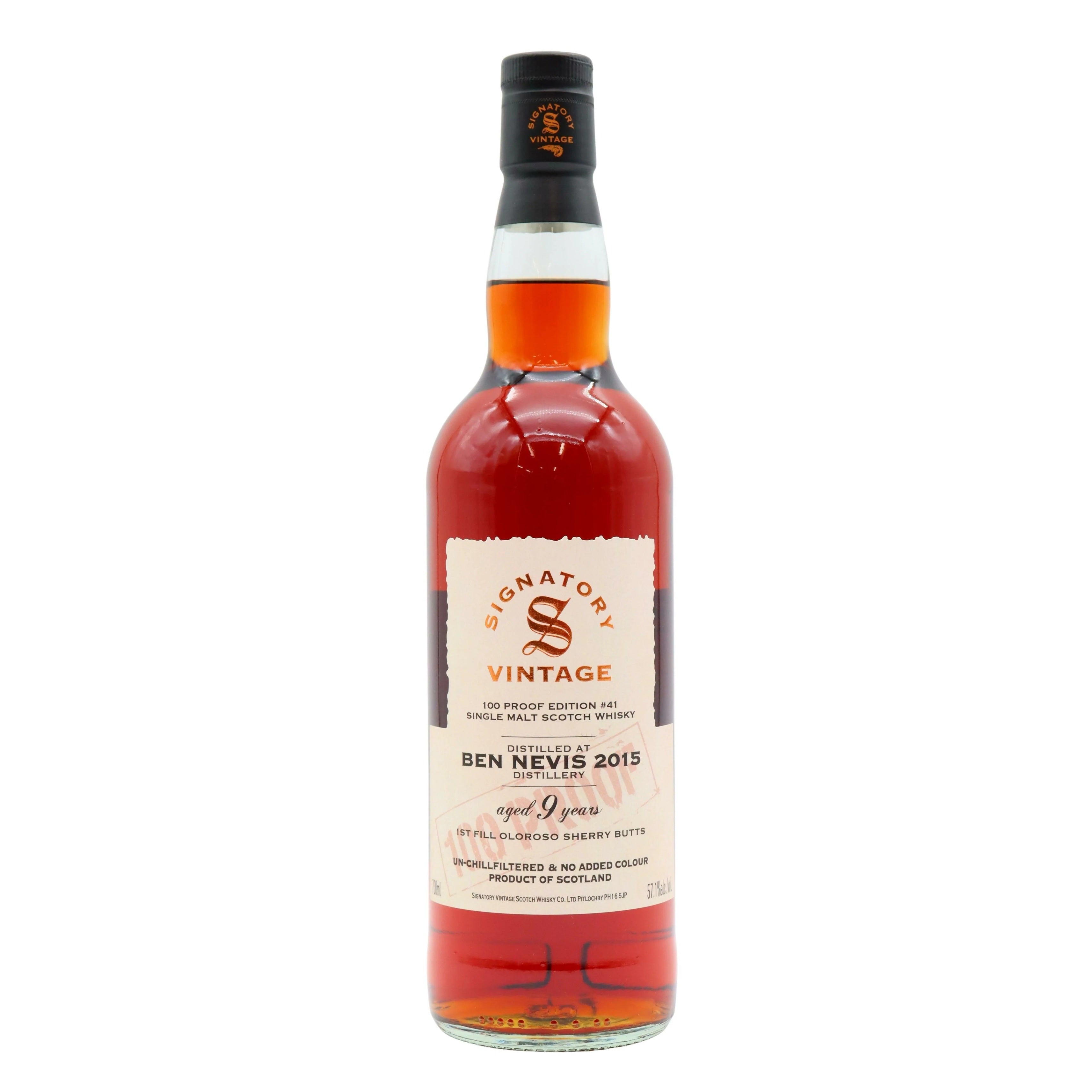 Ben Nevis 9 Year Old 2015 Signatory Vintage 1st Fill Oloroso Sherry Bu ...